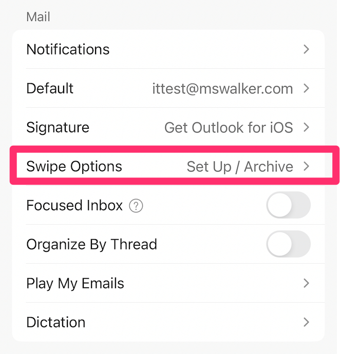 Outlook on iPhone/iPad - Recommended Settings – M.S. Walker Inc.